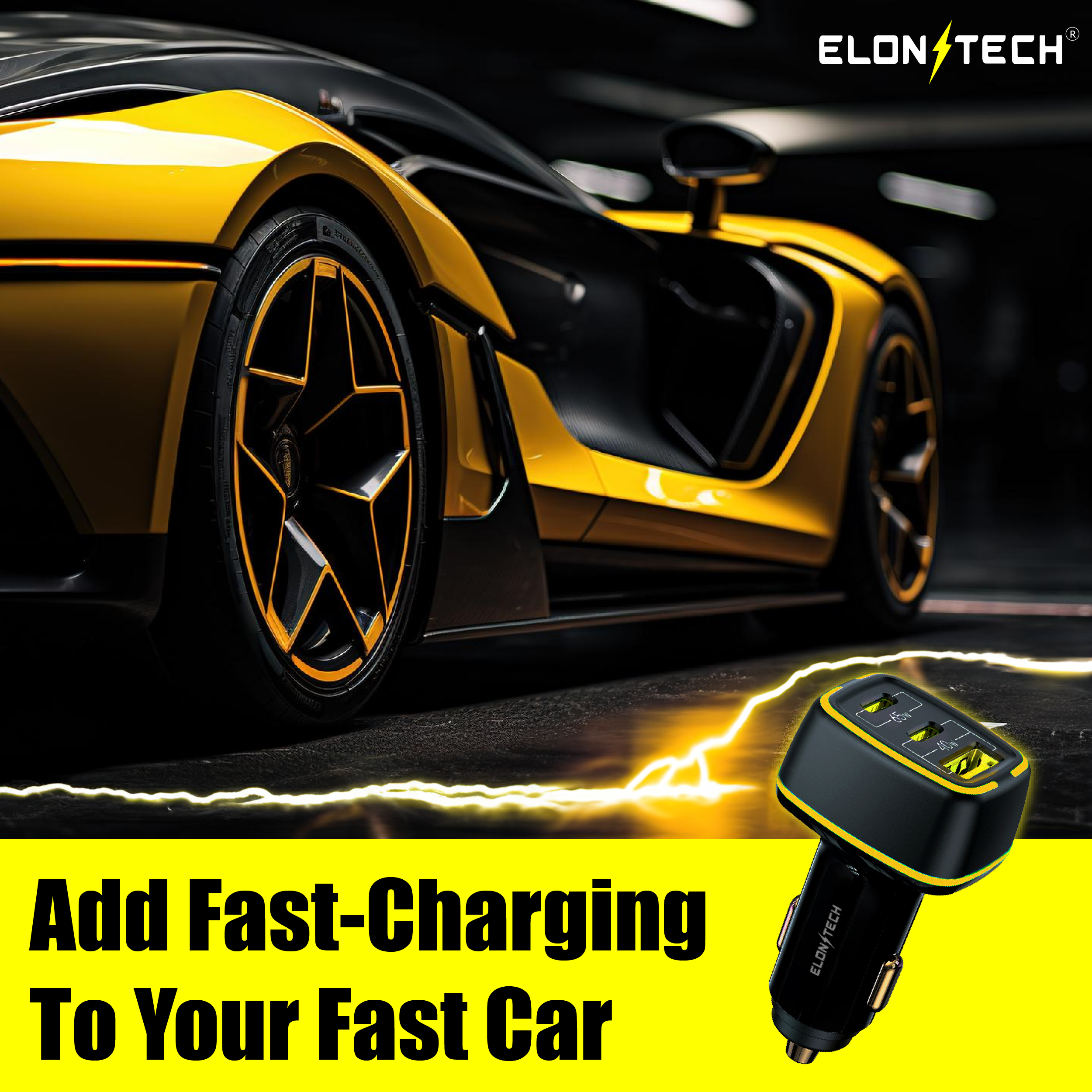 105W Car Adapter – ELON⚡TECH | Your Charging Specialist
