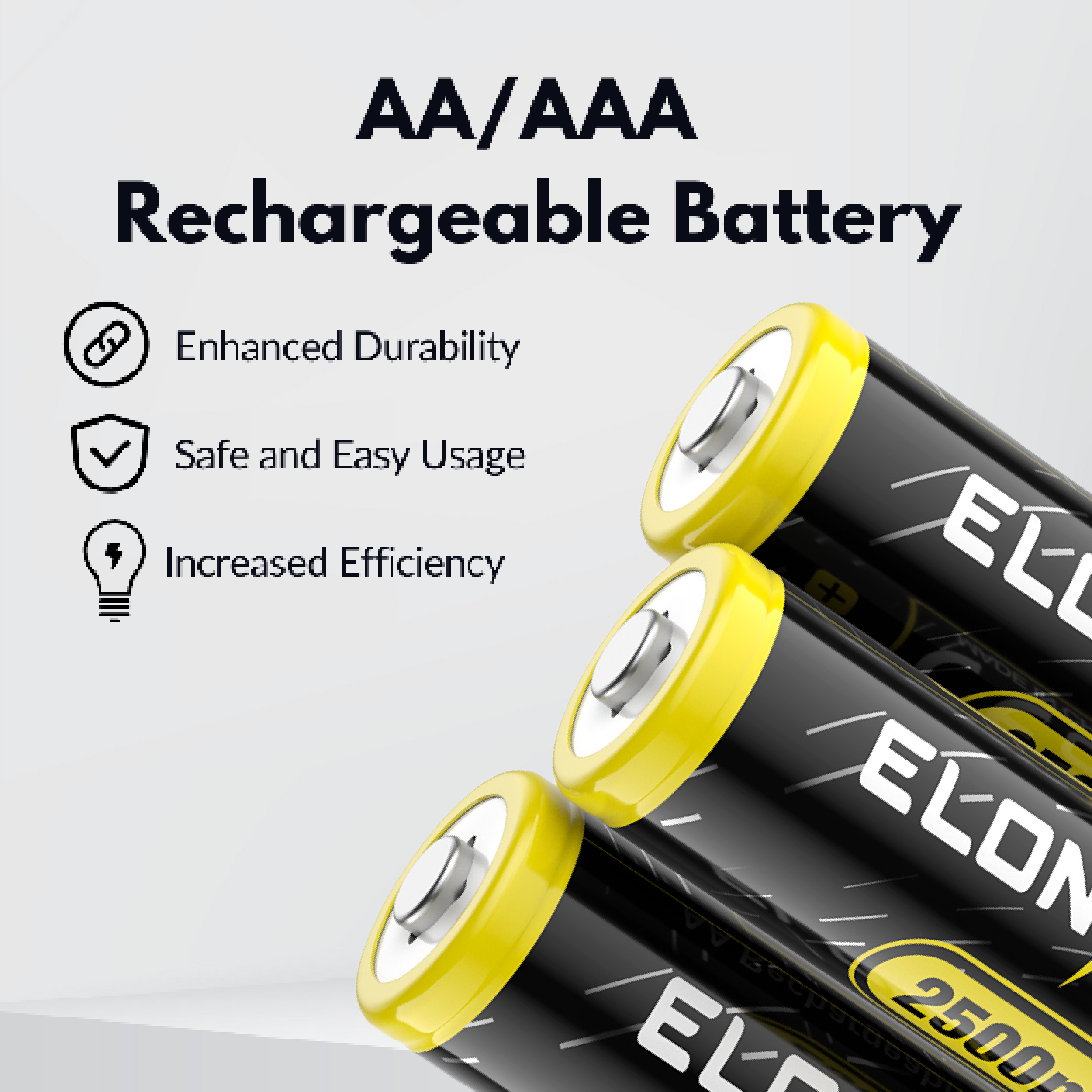 POWERCELL AAA Rechargeable Battery pack – ELON⚡TECH | Your Charging ...